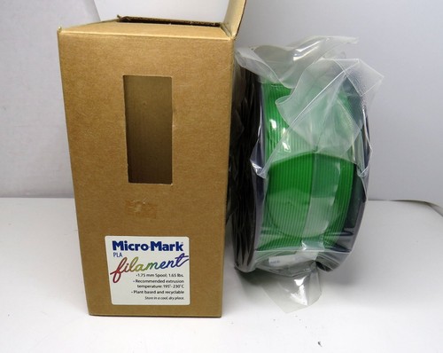 Micro-Mark PLA, 1.75mm.75kg (1.65lbs), Spool Green Filament | eBay