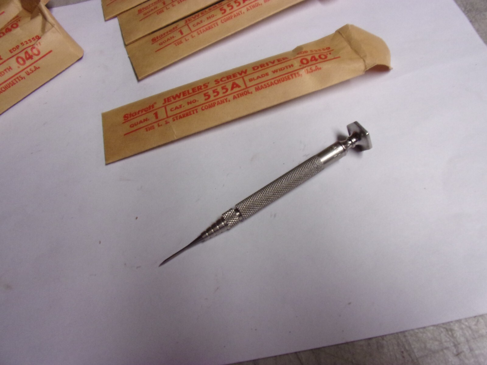 Starrett 555A Jewellers 0.040" Slotted Precision Screwdriver for sale ...