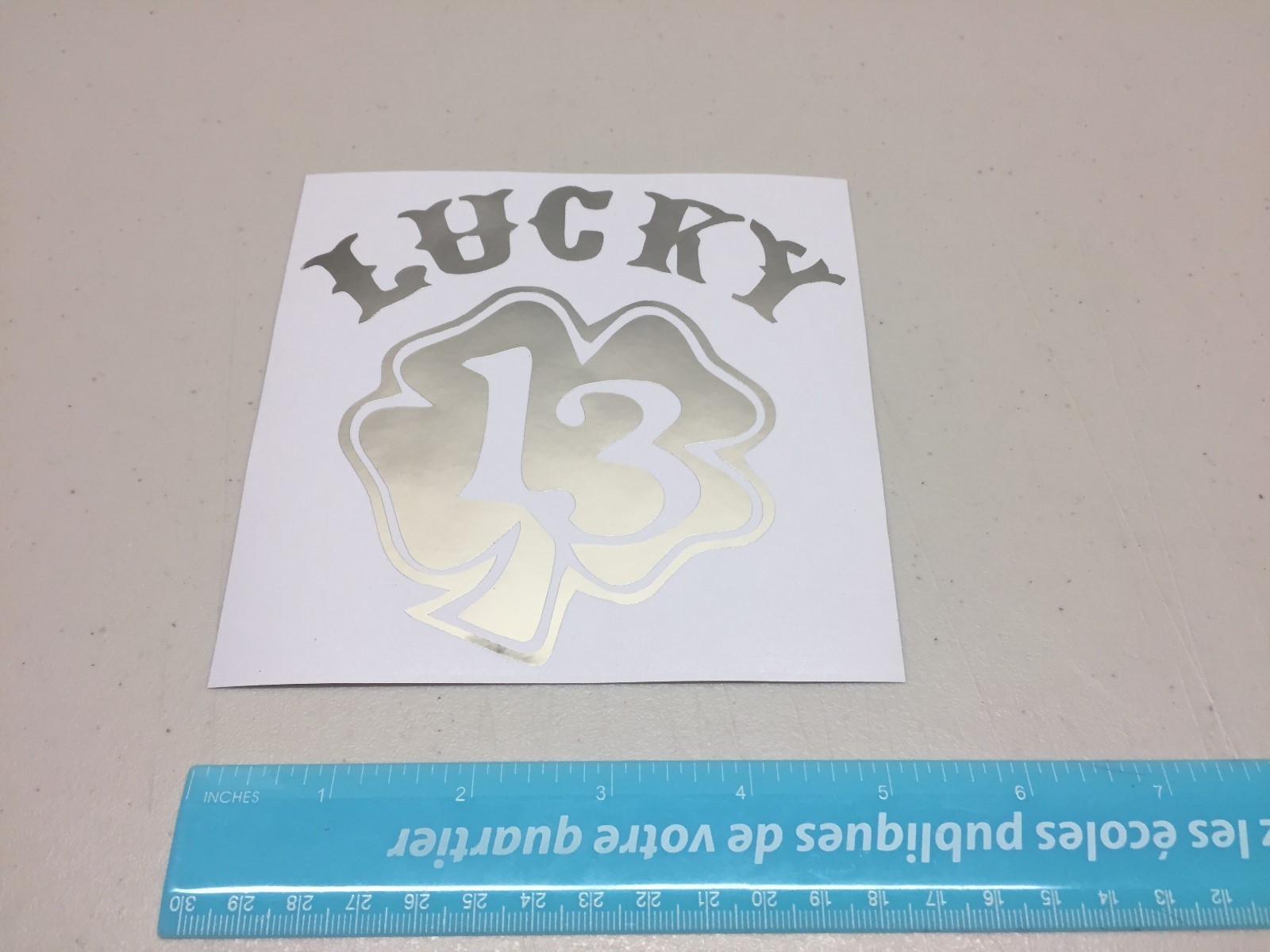 Lucky 13 stickers, clover shamrock vinyl decal, chance stickers rn | eBay