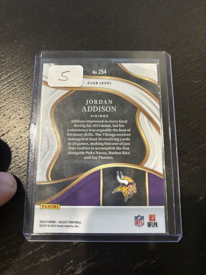 2023 select football Jordan Addison rookie card number 254 | eBay