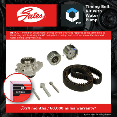 Timing Belt & Water Pump Kit KP15603XS Gates Set 5603XS 788313275 ...