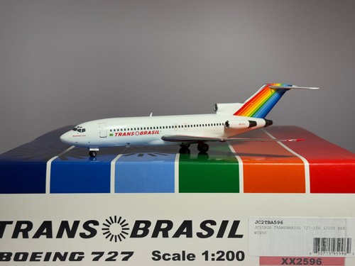 JC Wings 1:200 Transbrasil Boeing 727-100 PT-TYI Red wings XX2596 | eBay