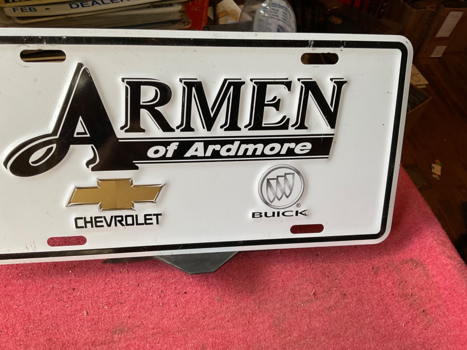 Dealership License Plate Armen of Ardmore PA Chevrolet Buick Rustic ...