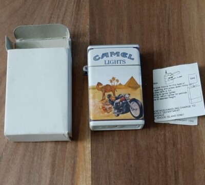 Vintage Joe Camel Motorcycle Butane Lighter Camel Lights Pack New | eBay