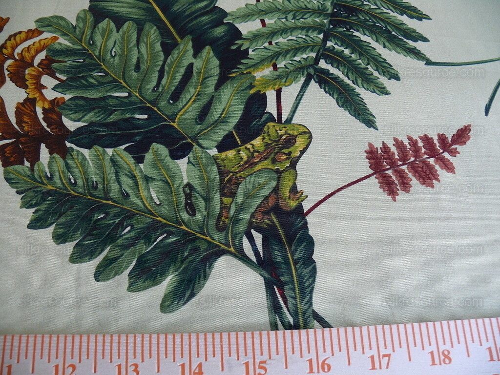 1Y SCALAMANDRE FELCE COTTON FERN *YELLOW TURTLE DRAGONFLY NEWT MSRP$276 ...