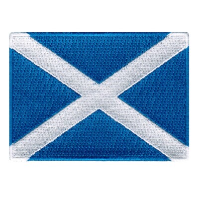 SCOTLAND FLAG PATCH embroidered iron-on SCOTTISH EMBLEM ST ANDREWS ...