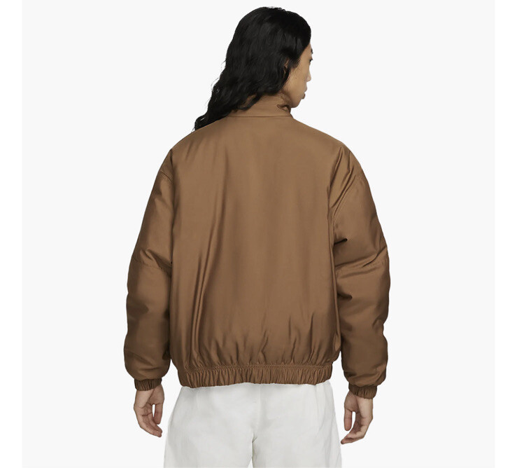 Adult Unisex L - NikeLab Solo Swoosh Satin Bomber Jacket Ale Brown ...