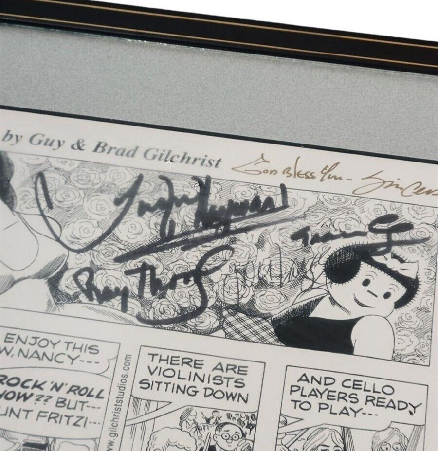 Guy Gilchrist & The Moody Blues SIGNED Nancy B/W Cartoon Strip ...
