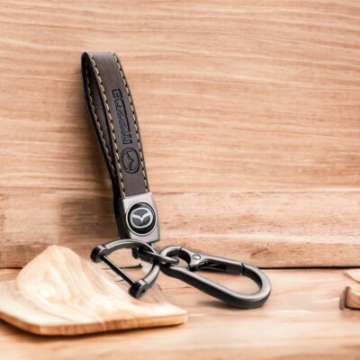 Genuine Leather MAZDA Keyring 3 6 Cx-3 Cx-5 CX-9 CX-30 Premium Keychain ...