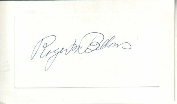 Roger Bellows Autographed Card Psychology Educator Rutgers Wayne ...