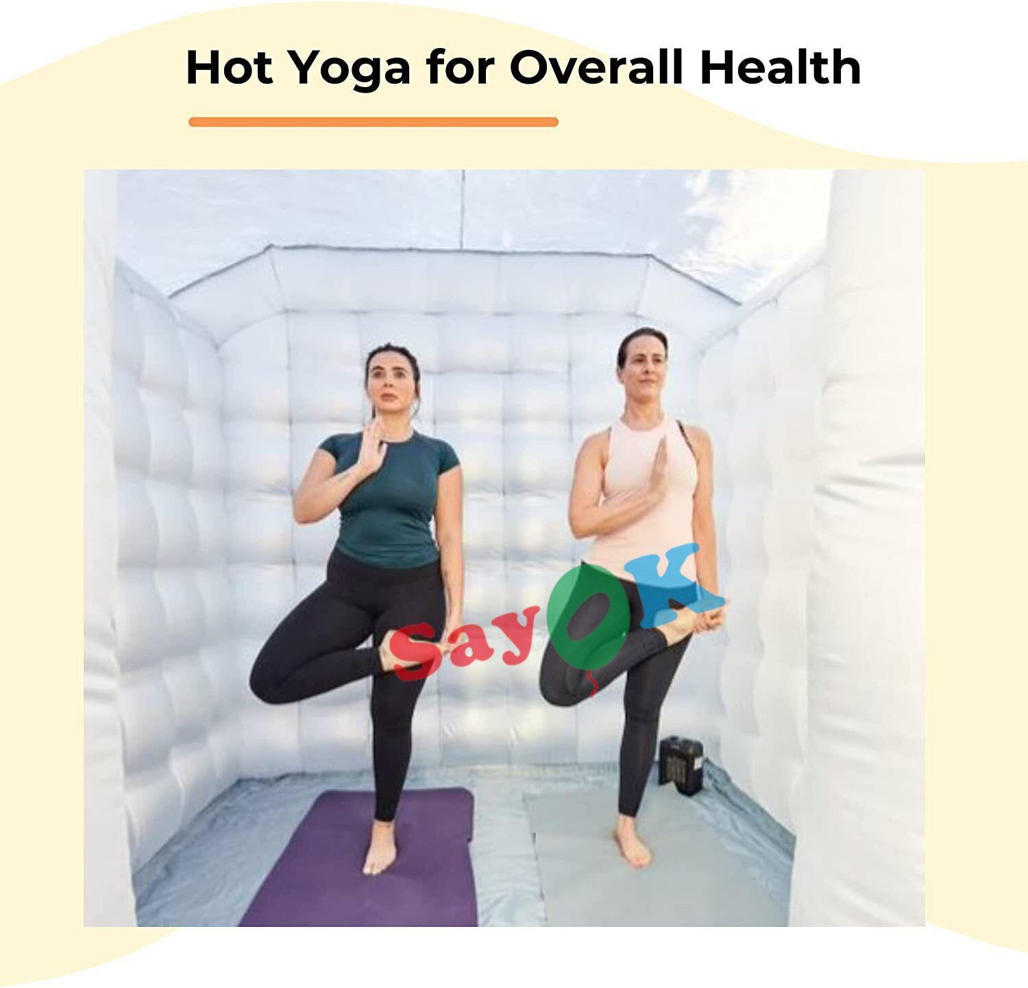 NEW White Inflatable Hot Yoga Dome Tent For Home Outdoor Yoga tent 7FT ...