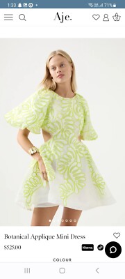 Aje Botanical applique' mini dress size 6 | eBay