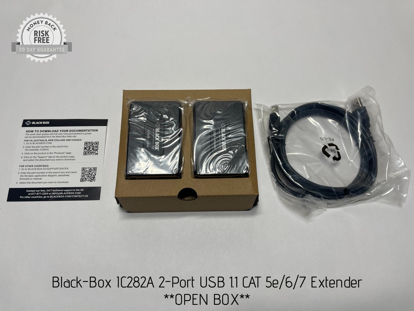 Black Box IC282A 2-Port USB 1.1 CAT 5e/6/7 Extender **OPEN BOX** | eBay