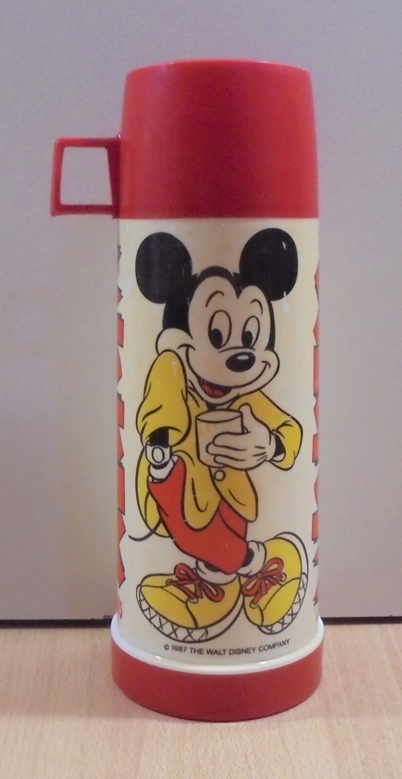 DISNEY MICKEY MOUSE VTG VACUUM BOTTLE / THERMOS 1987 BY THERMOS LIMITED ...