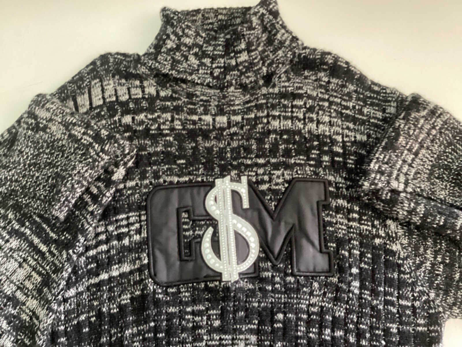 Vintage Cash Money Pullover Turtleneck Sweater Studded $ Size XL | eBay