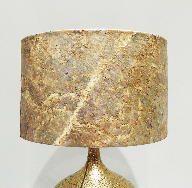 Copper Real Stone Veneer Translucent Lampshade | eBay UK