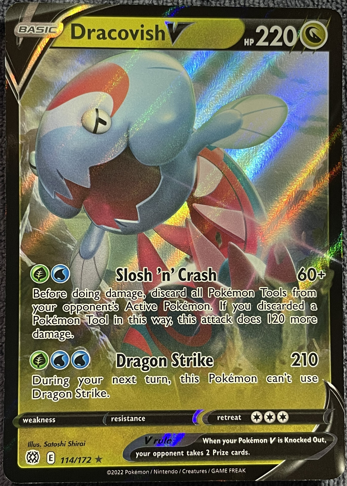 Dracovish V Ultra Rare - 114/172 - Brilliant Stars Pokemon 2022 | eBay