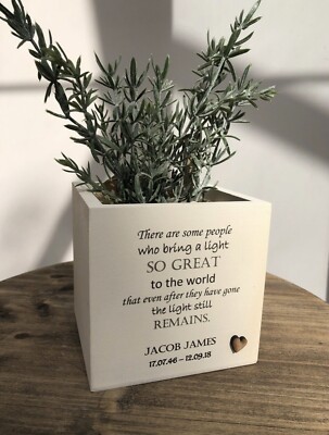 MEMORIAL Plant Pot Personalised IN MEMORY OF A Friend Or Loved One ANY ...