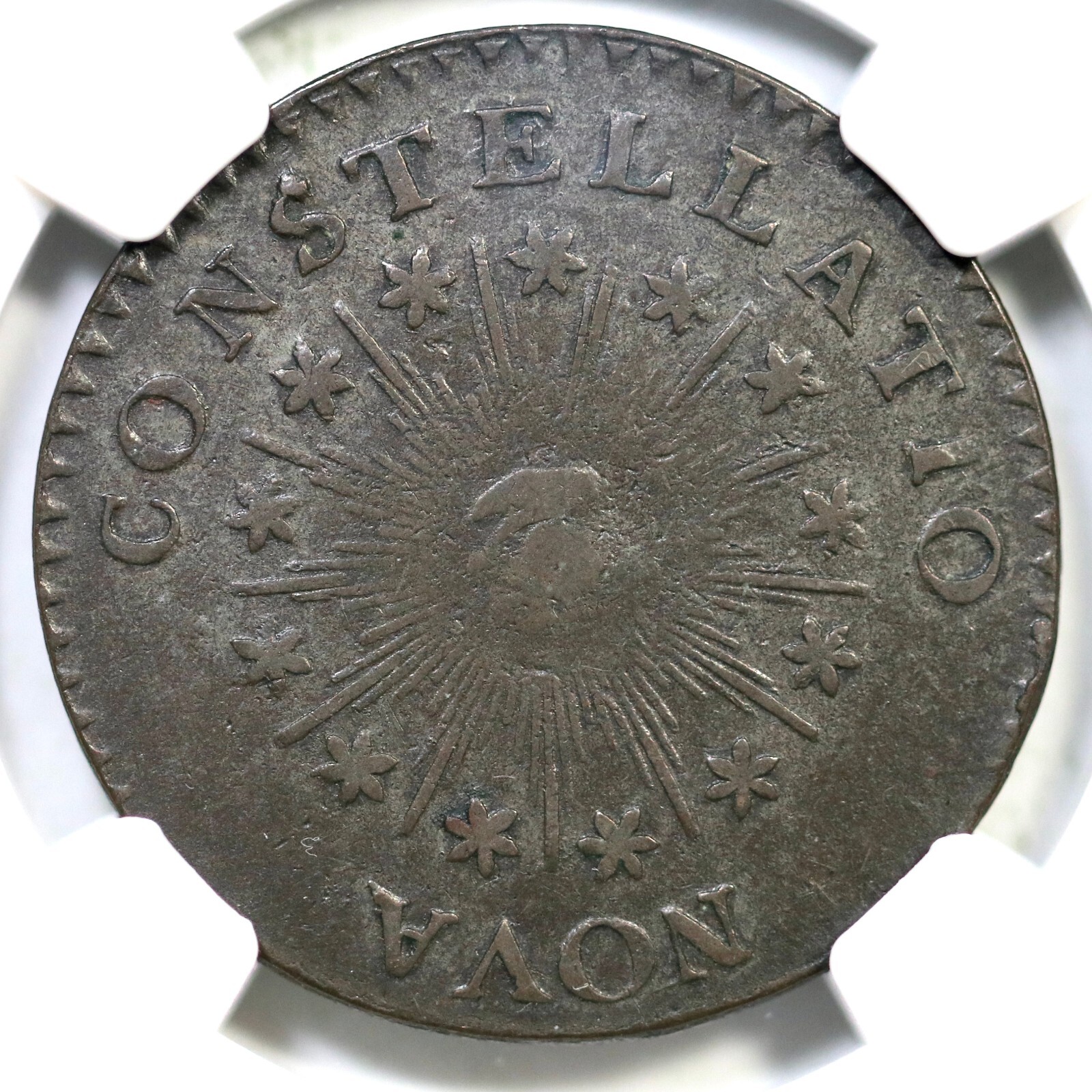 1785 C 2-A R-5 NGC AU 50 Sm Date Nova Constellatio Colonial Copper Coin ...