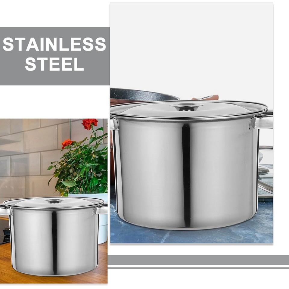 Stainless Steel Soup Pot Multipurpose Cooking Pot Kitchen Cookware Oil ...