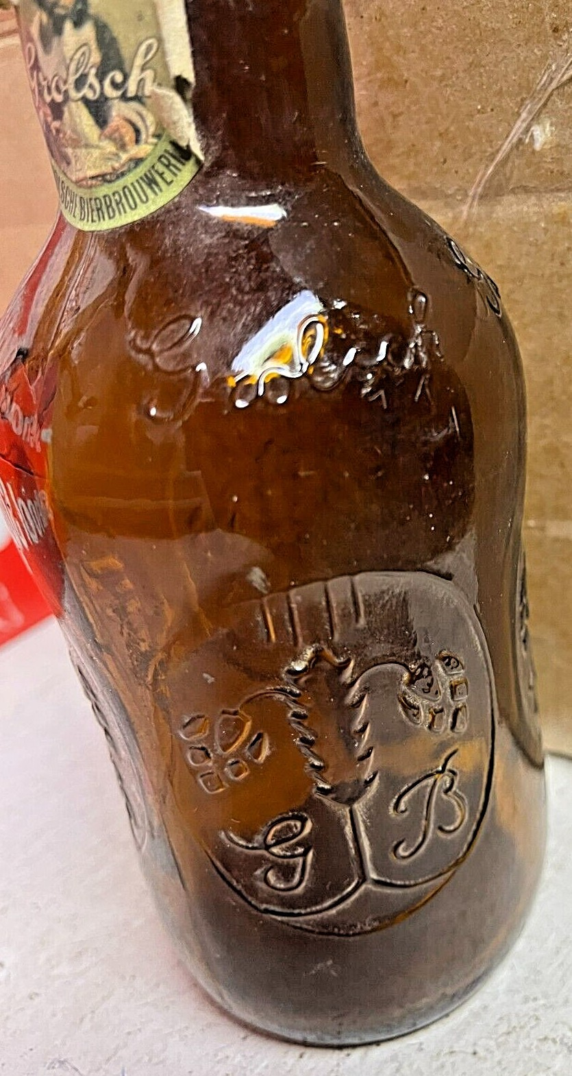 LOT OF 2- Vintage Brown Bottle Grolsch Amber Lager Beer & Log Cabin ...