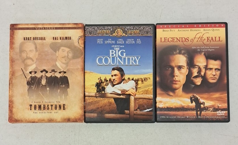 Western DVDs Tombstone, The Big Country, Legends Of The Fall Lot Of 3 ...