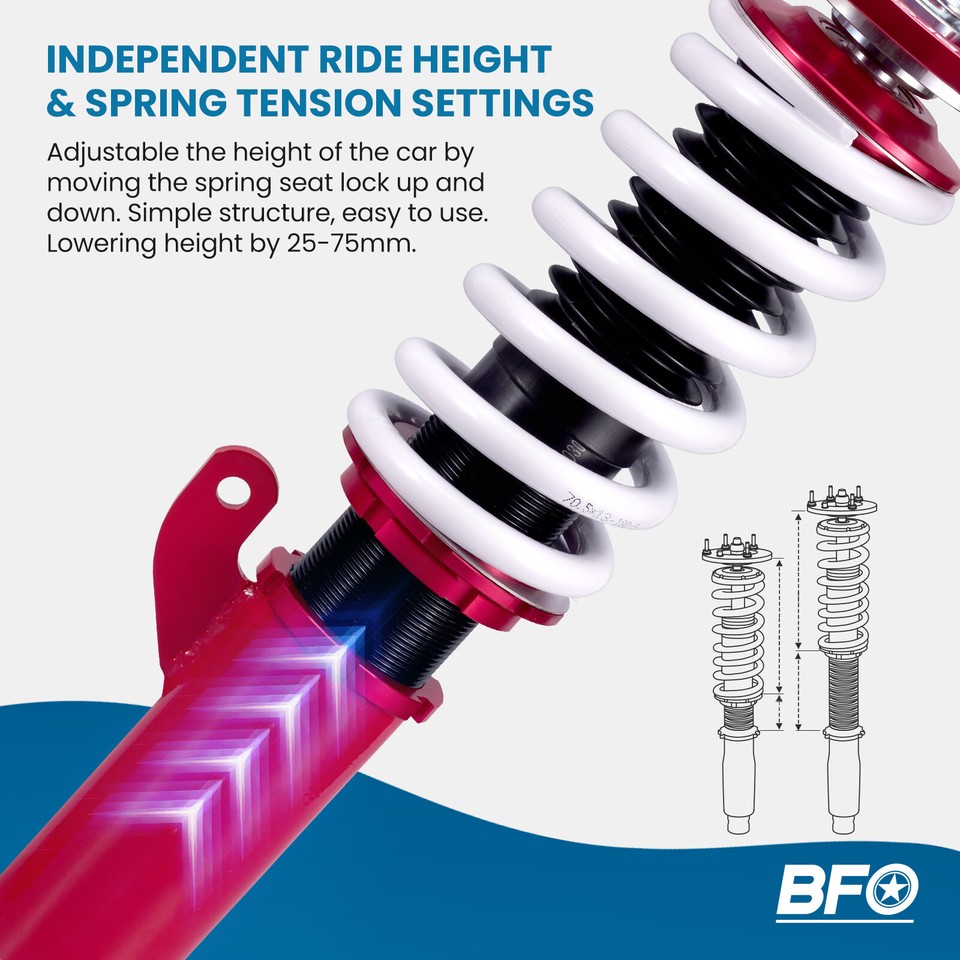 BFO Complete Coilovers Suspension Lowering Kit for Mitsubishi Lancer ...