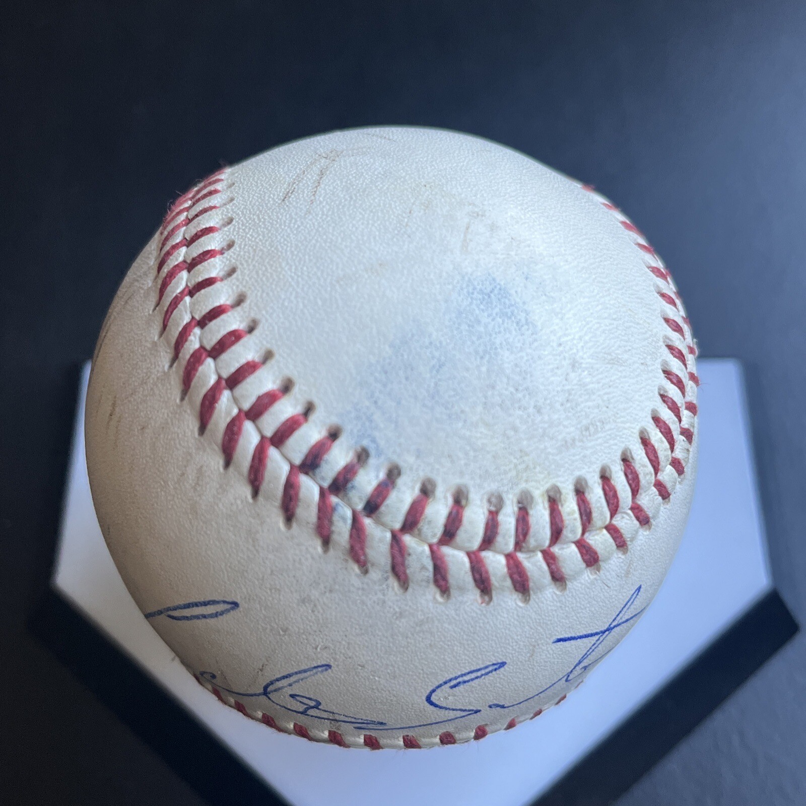 CARLOS SANTANA Signed Rawlings Official Eastern League Baseball MILB ...