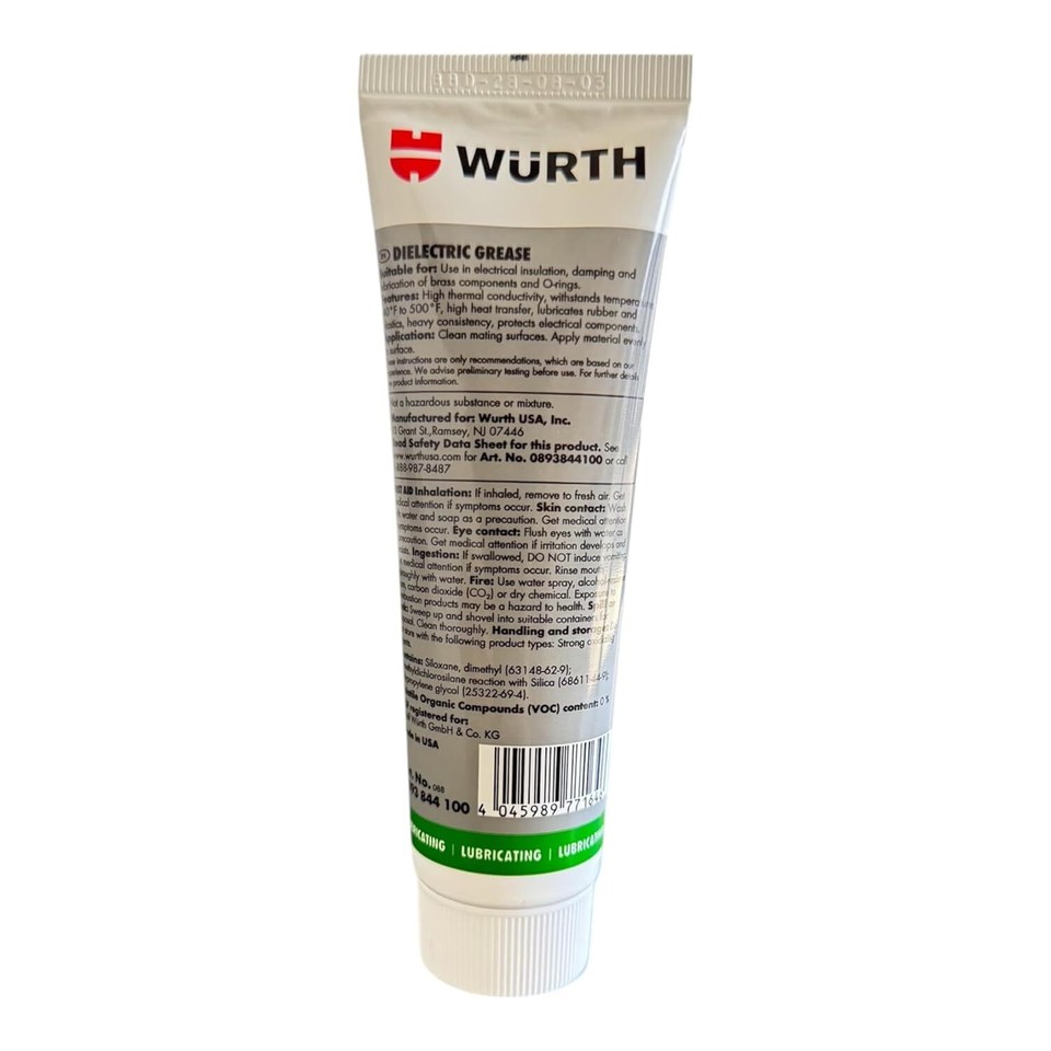 Wurth Dielectric Grease 3oz High-Performance Silicone Lubricant for ...