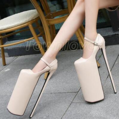 Women's 30cm Super High Heel Platform Dance Buckle Party Stiletto Pumps ...