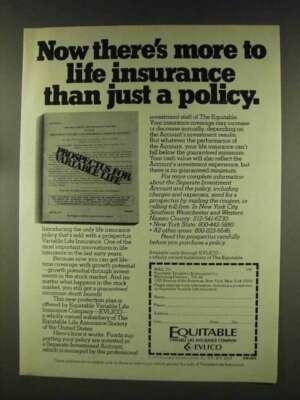 1977 Equitable Insurance Ad - More To Life Insurance | eBay