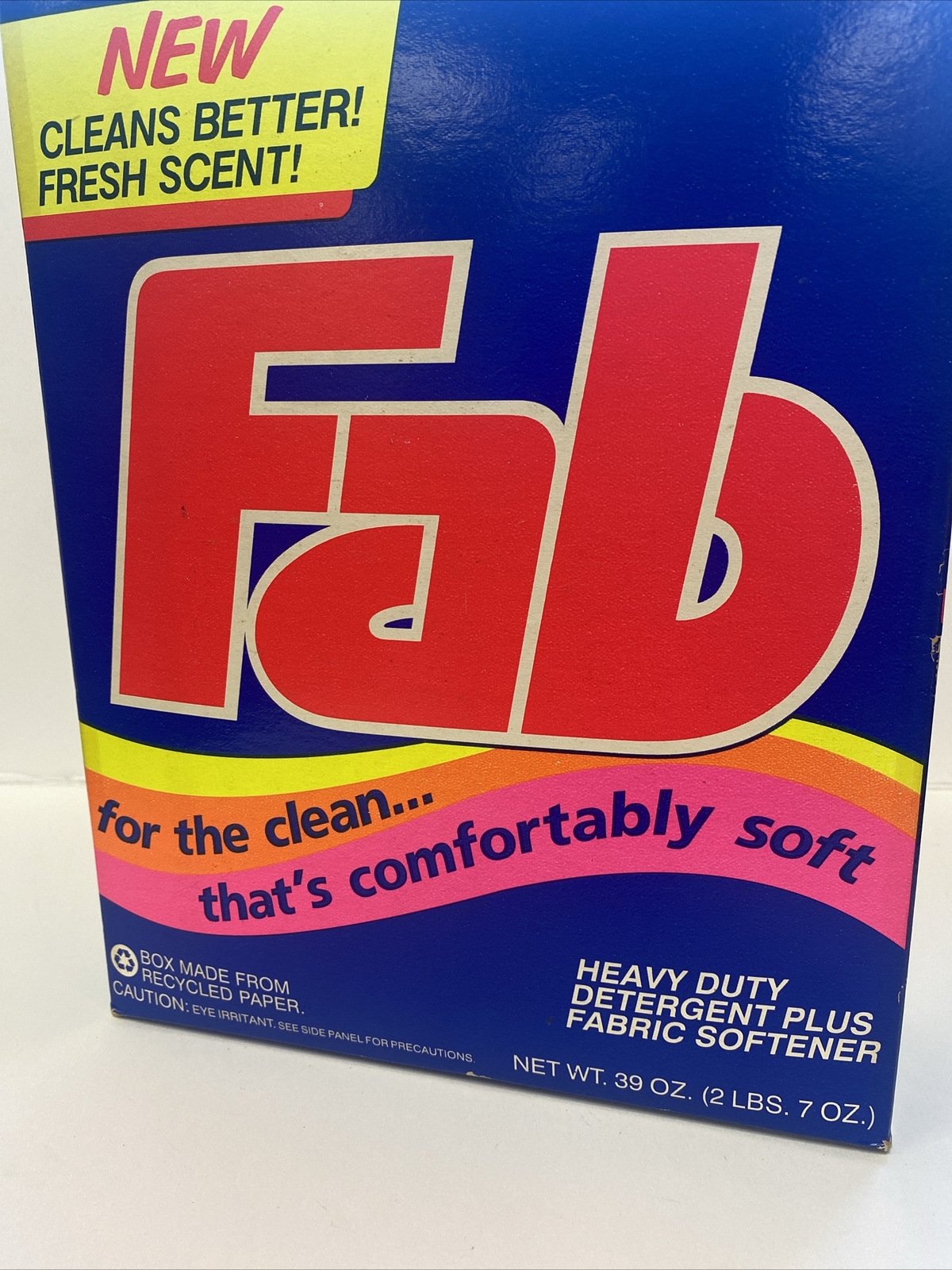 VINTAGE Giant Size NEON Fab Laundry Detergent Powder Movie Prop Retro ...