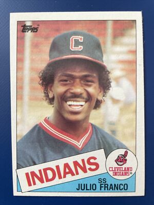 JULIO FRANCO Rookie Card 1985 TOPPS Baseball Card #237 Cleveland ...