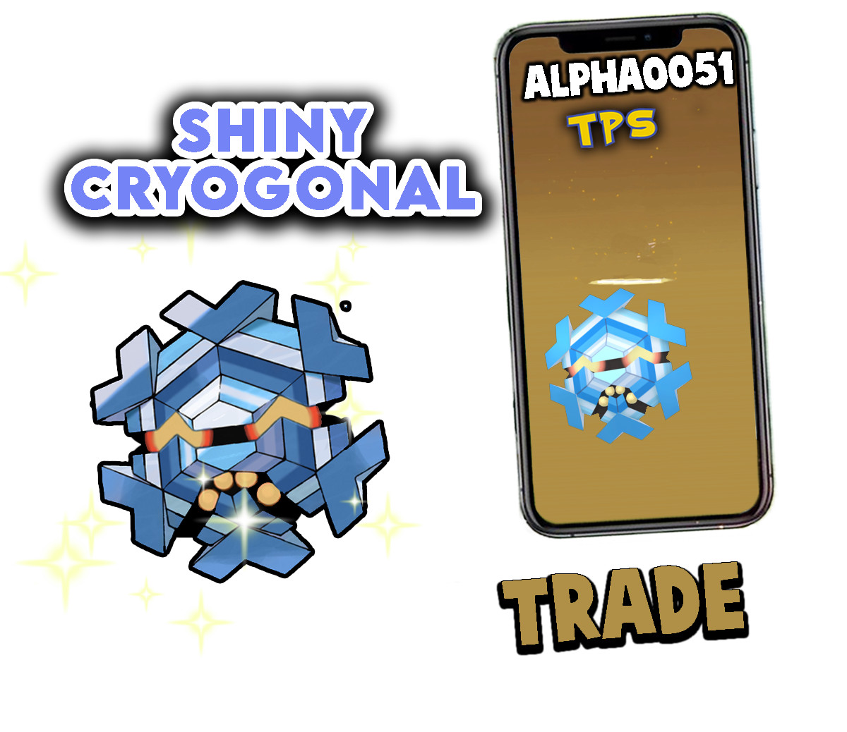 Pokemon Shiny Cryogonal Registered Trade or 1M | eBay