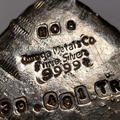 39 oz Silver Bar Omega Metals F8416 & 1987 $5 Gold Eagle Reagan PCGS MS ...