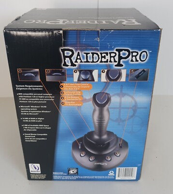 Raider Pro Joystick Flight Stick Interact 15pin Windows 95/98 | eBay