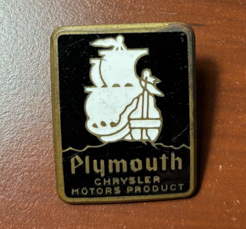 Vintage 1930s Brass & Cloisonne "Plymouth" Radiator Emblem | eBay