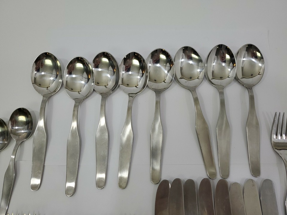 Solingen Rostfrei Roneusil Stainless Knife Fork spoon lot Germany ...
