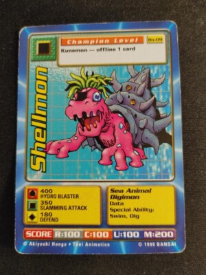 Digimon Shellmon Champion Level Bo-09 | eBay