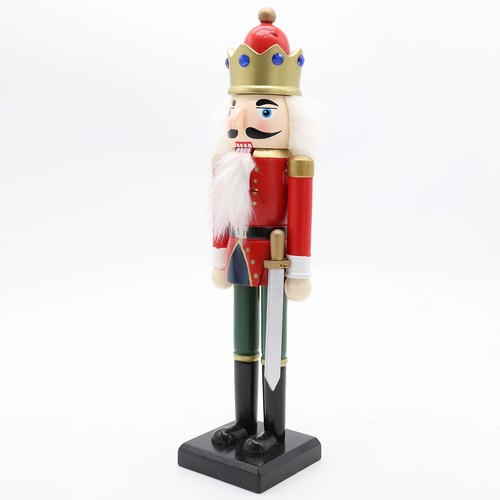 30cm 12" Christmas Wooden Nutcracker Soldier Puppet Guard Statue Xmas ...