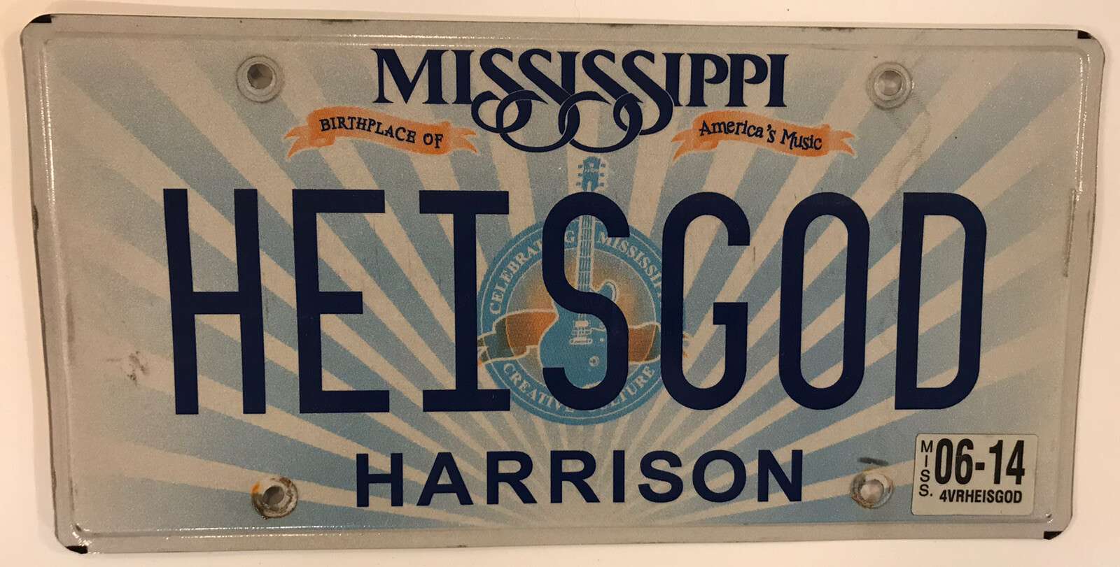 Vanity HE S GOD license plate Church Jesus Lord Faith YHWH Power King ...