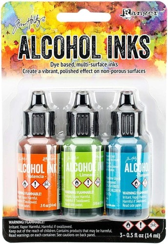 Ranger Alcohol Inks SPRING BREAK 3 Pack Dye Based TAK52555 SB ...