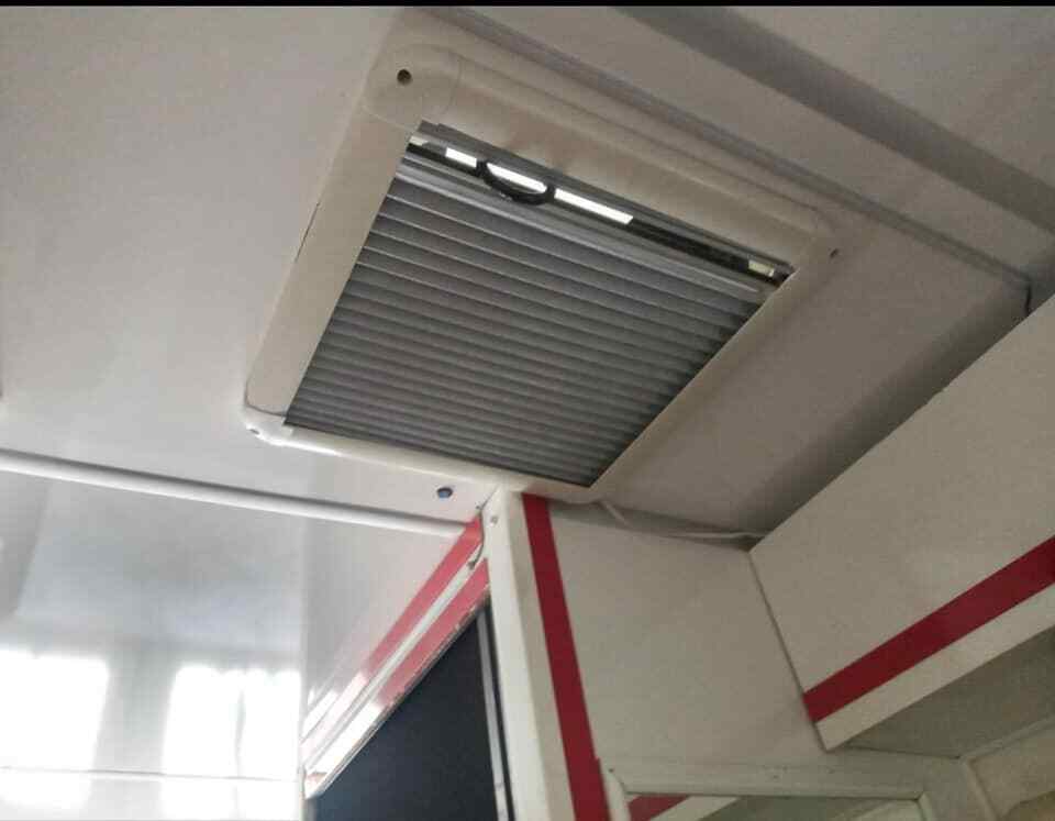 Motorhome Blind Flyscreen Caravan Camper Van Conversion RV Cream Grey ...