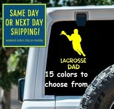 8 Sizes BOYS LACROSSE DAD Car Window DECAL STICKER MacBook Laptop ...
