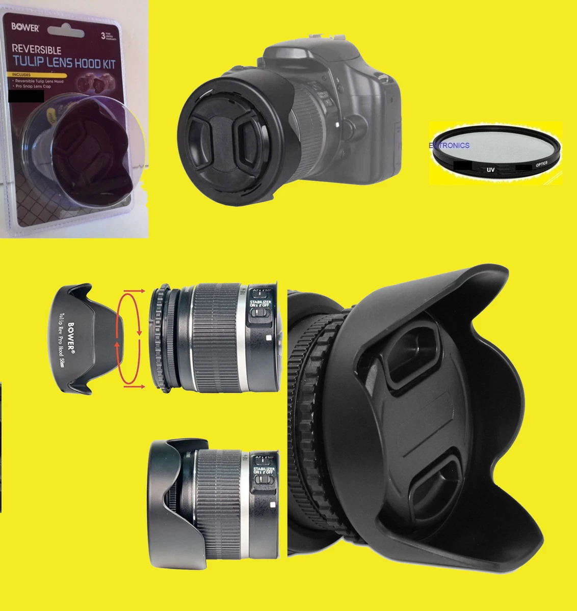 Reversible Tulip Flower Lens Hood | Best Flower Site