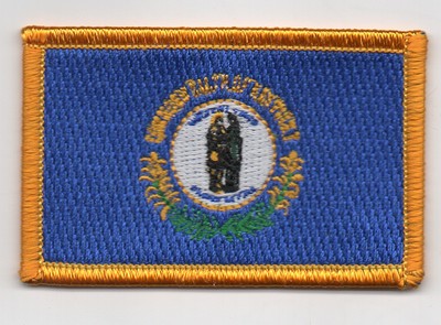 KENTUCKY AMERICAN USA FLAG PATCHES PATCH BADGE IRON ON NEW EMBROIDERED ...