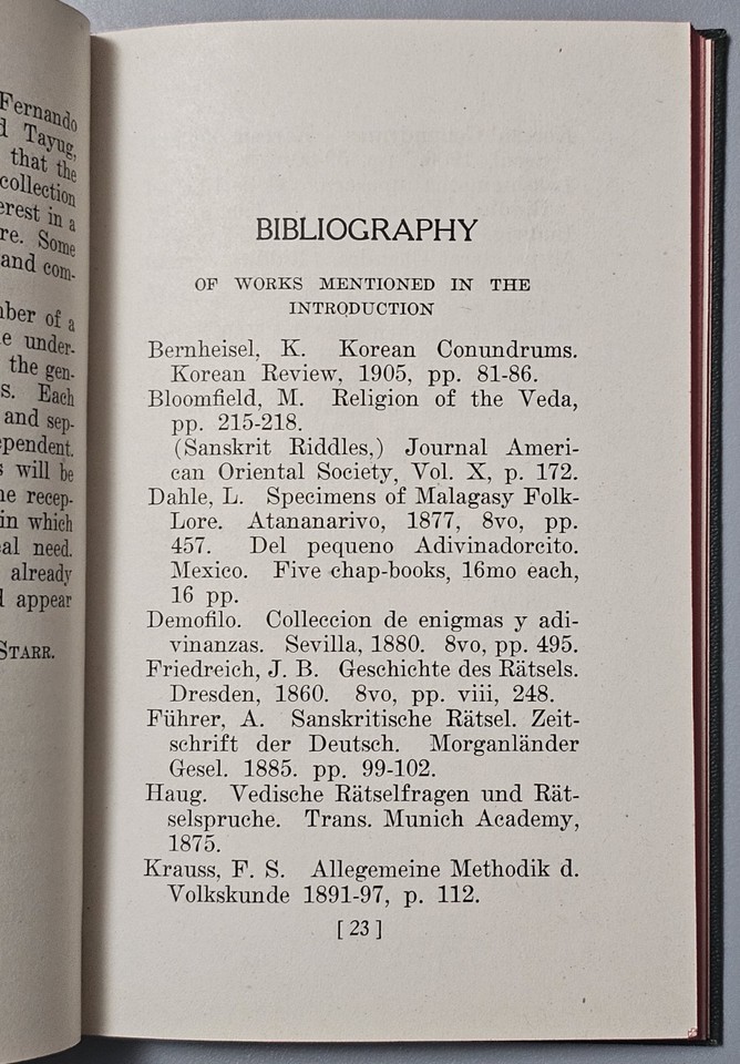 A Little Book Of Filipino Riddles By Frederick Starr Philippines 1909 ...
