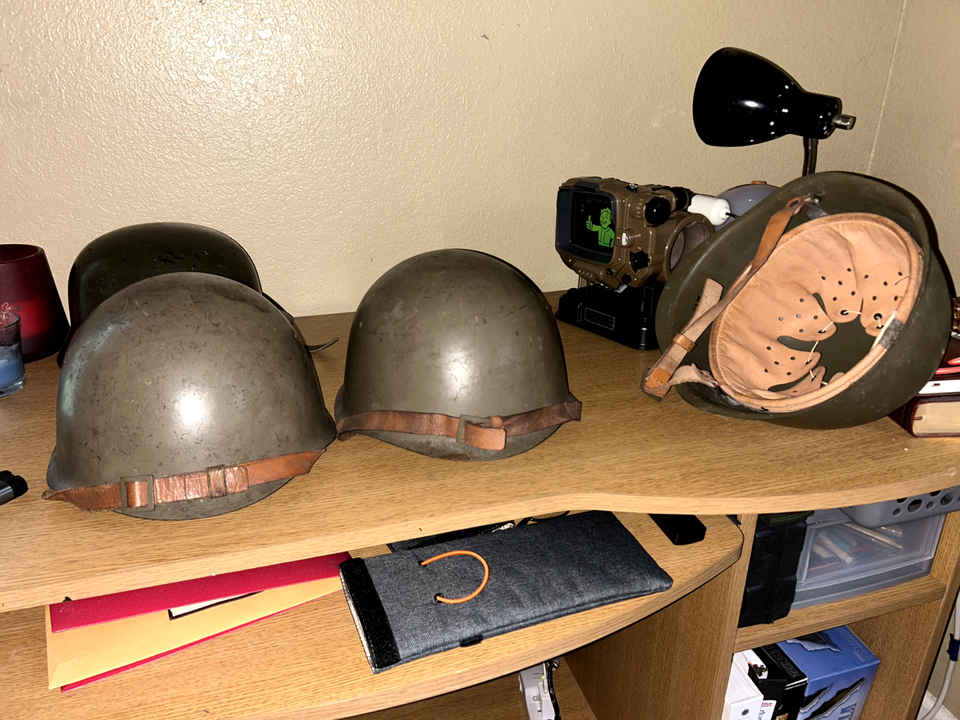 3 Count Czech M53 Helmets - Cold War Era, Leather Liner, Vintage ...