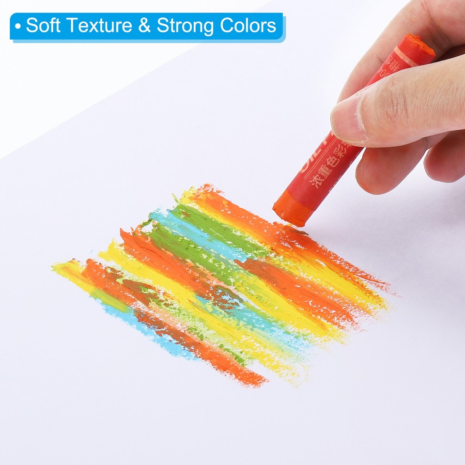 Red Oil Pastels 24Pcs Soft Oil Crayons Creamy Pastels Stick Art ...