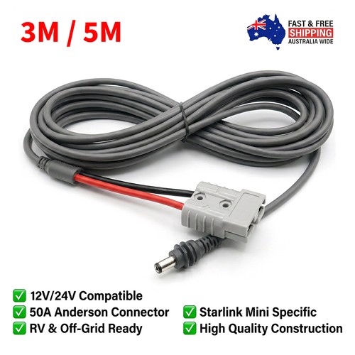 Starlink Mini Plug N Play Power Cable 12V/24V 50A Anderson Plug RV Off ...
